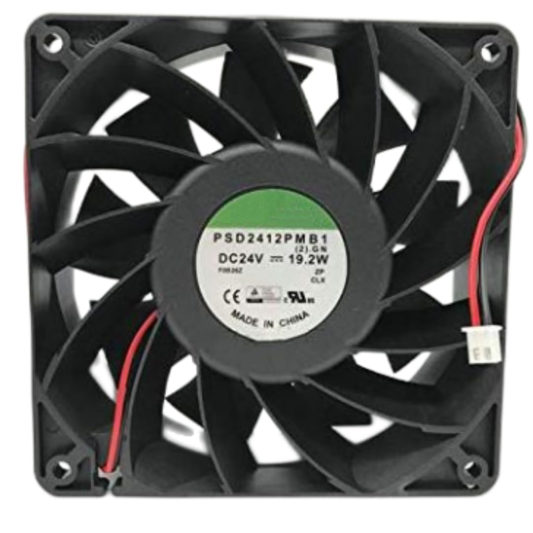 Amazon.com: PSD2412PMB1 24V 19.2W 120X120X38MM 2 -Wire Cooling Fan ...