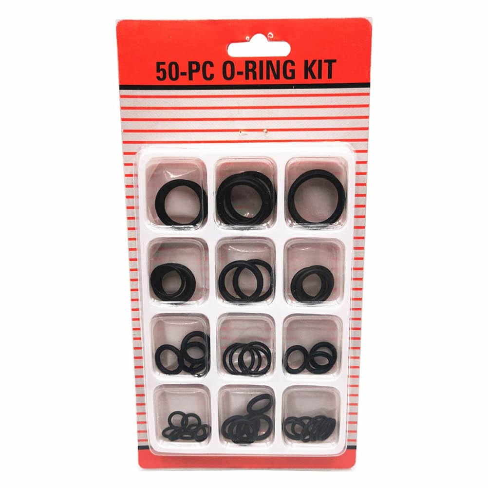 50 Pcs/Set Rubber O Ring Washer Watertightness Assortment O Rings ...