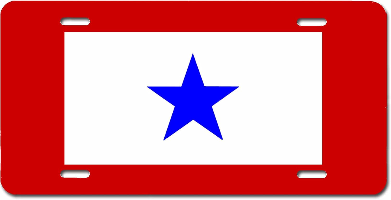 Amazon.com: Carpe Diem Designs Military Family Blue Star Flag License ...