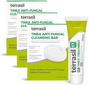 Amazon.com: terrasil Tinea Versicolor Treatment Cream + Tinea Soap Kit ...