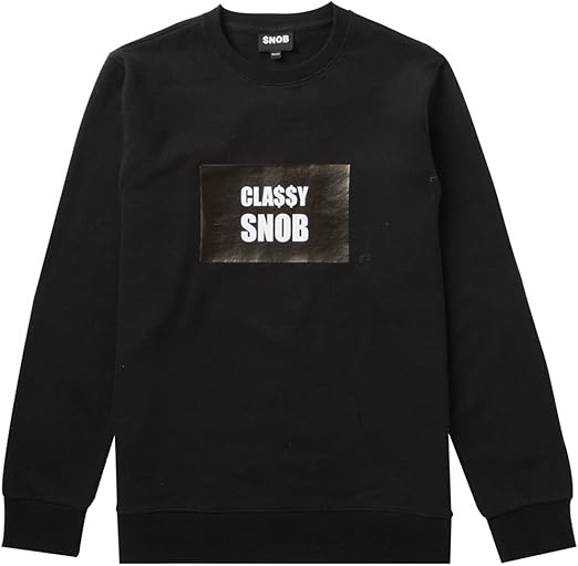 Amazon.com: Snob Classy Snob Crewneck (Black) Hipster Kpop Street ...