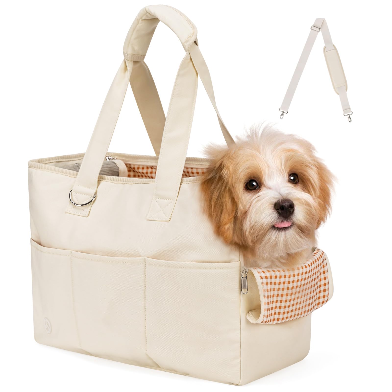 Dog Carrier for Small Dogs with 5 Large Pockets, Portable Pet Carrier ...