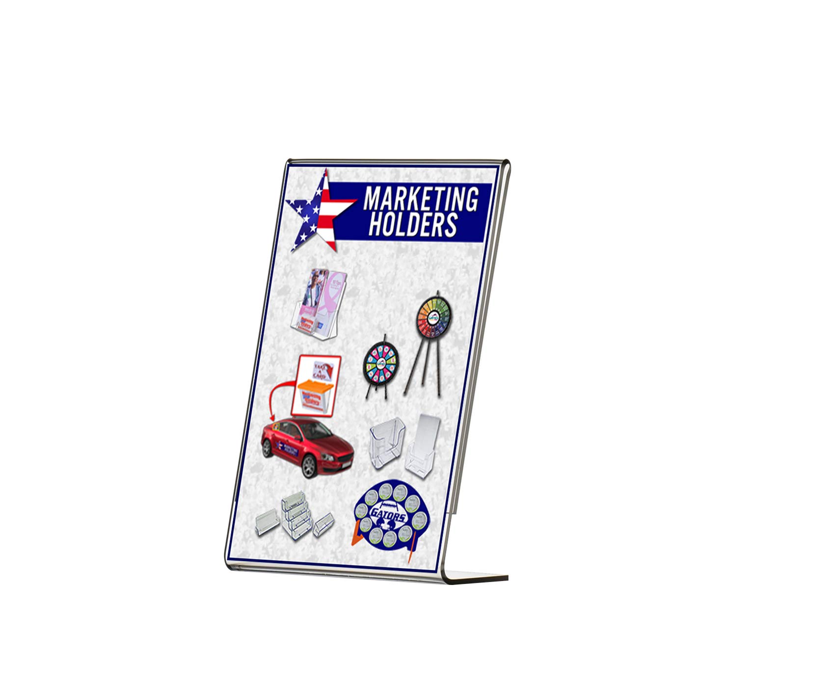 Amazon.com: Marketing Holders Table Tent Sign Holder 4" x 6" Side ...