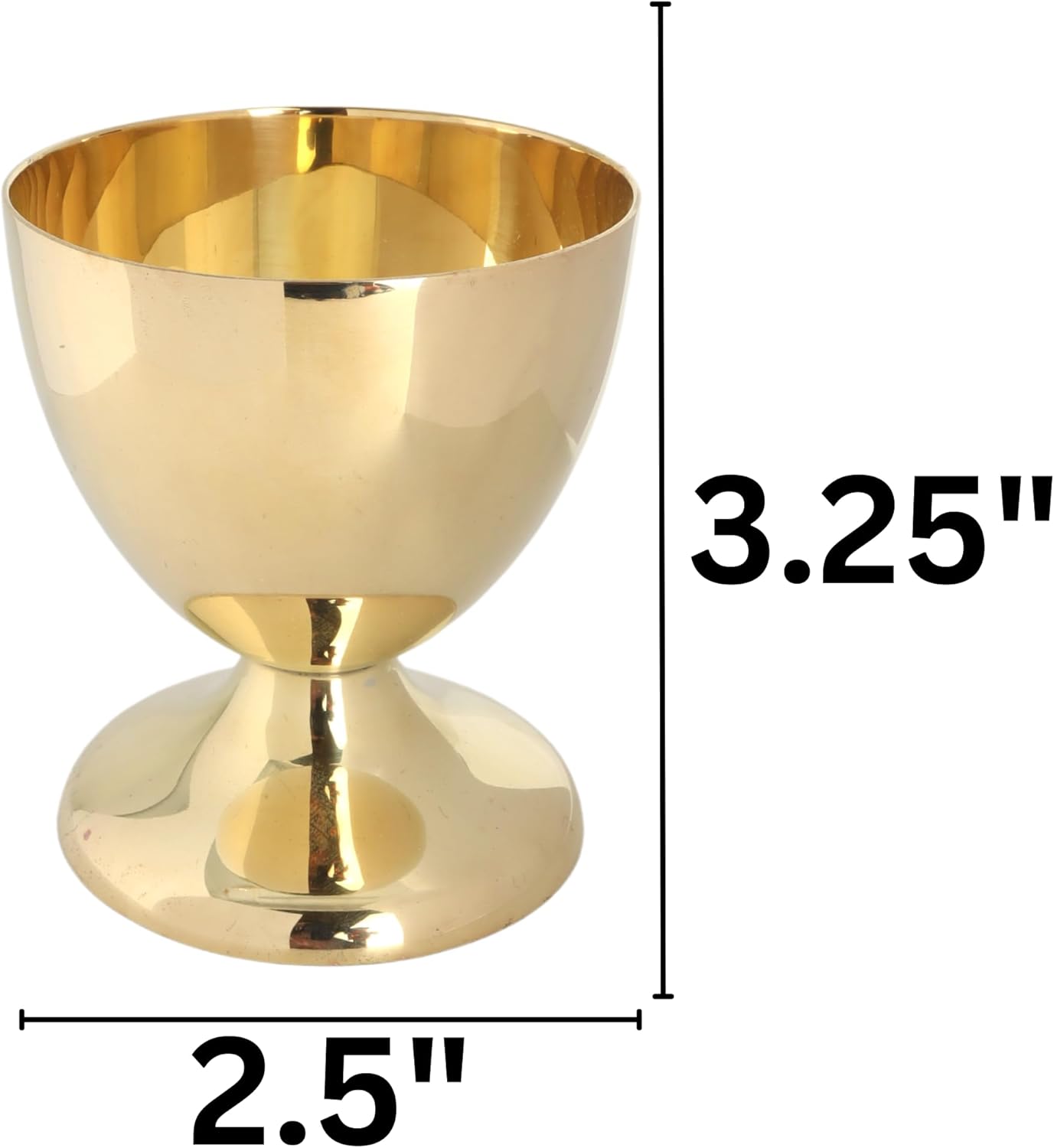 Needzo Copa de cáliz de latón para comunión y ceremonias, recipiente ...