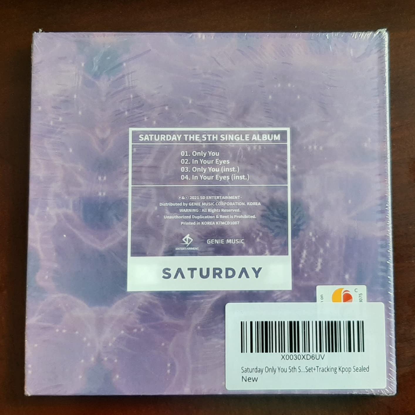 Amazon.com: Saturday Only You 5th Single Album CD+Booklet+1p PhotoCard+ ...