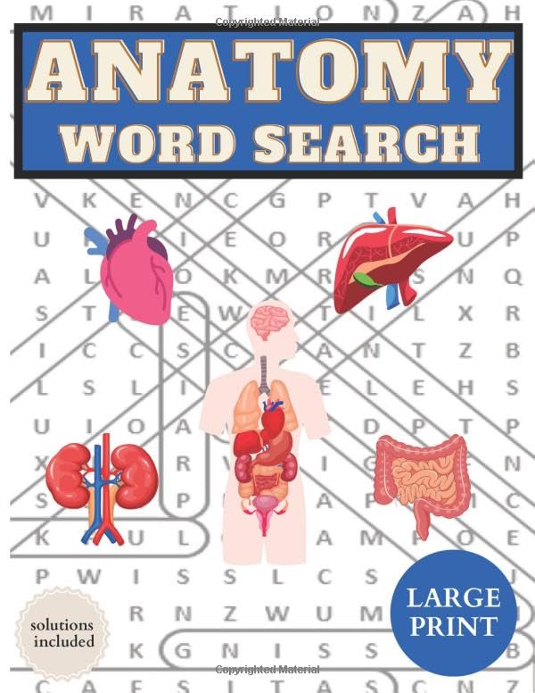 Amazon.com: large print anatomy word search: word search Puzzles for ...