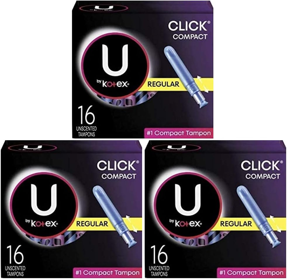 Amazon.com: U by Kotex Click Regular Compact Tampons, Unscented, 36 ...