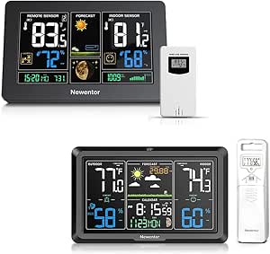 Amazon.com : Newentor Weather Station Wireless Indoor Outdoor, Digital ...