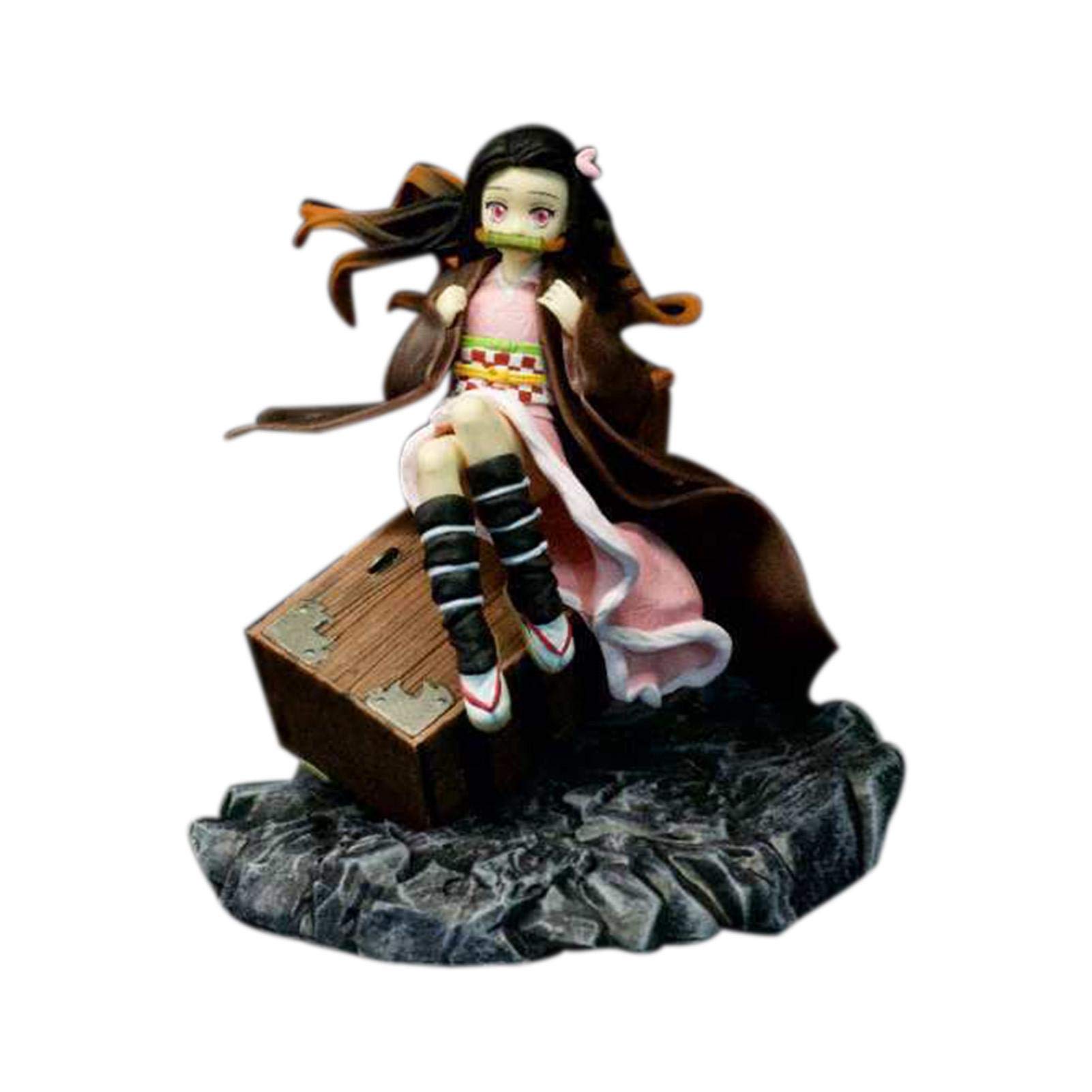 Buy shuaiyin Kamado Nezuko Figure 17cm- Nezuko Sitting On The Box ...