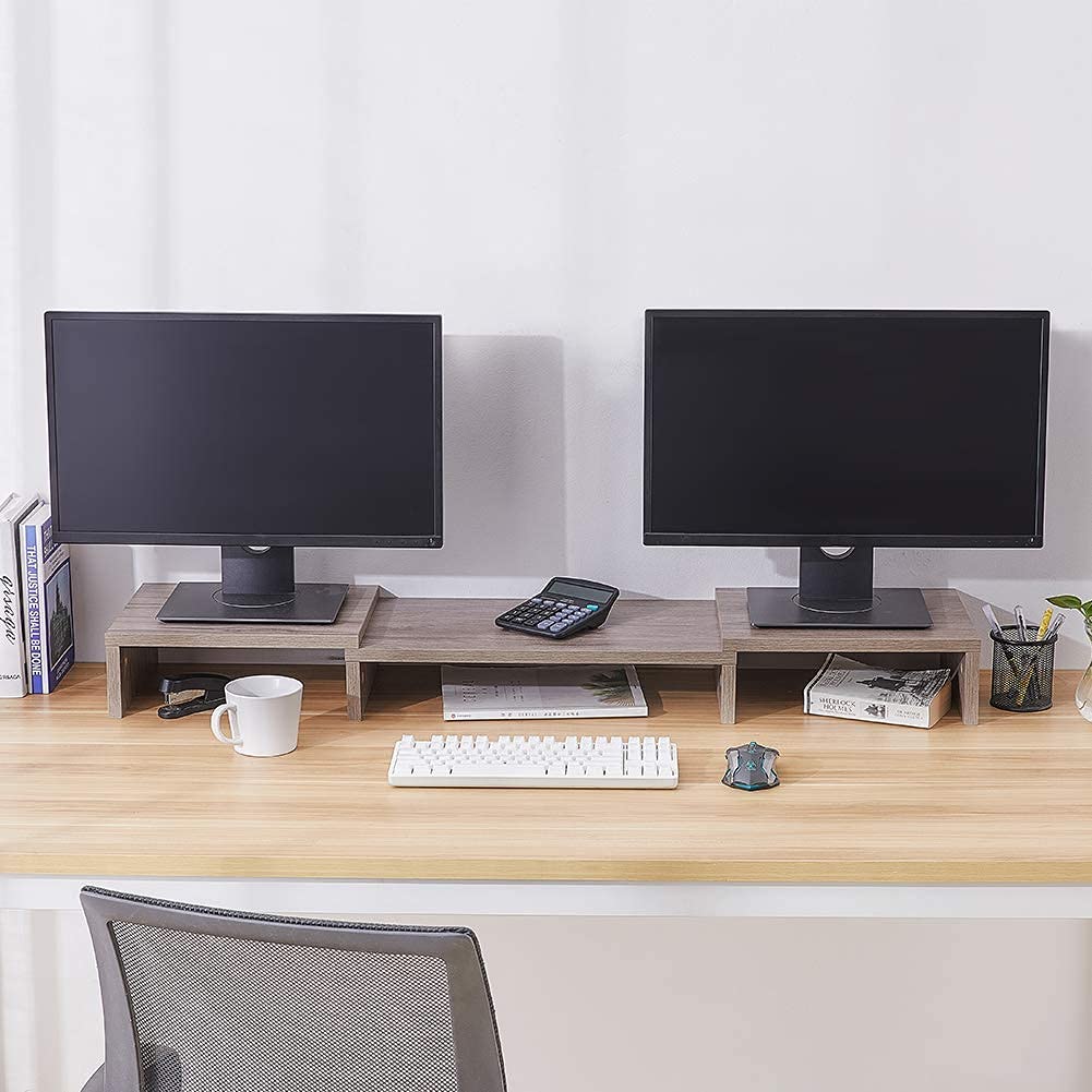 Buy SUPERJARE Large Monitor Stand Riser, Adjustable Screen Stand for ...