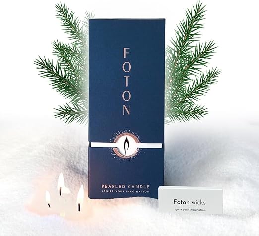 Amazon.com: Foton Pearled Candle 18 Oz - Festive Fir Christmas Tree ...
