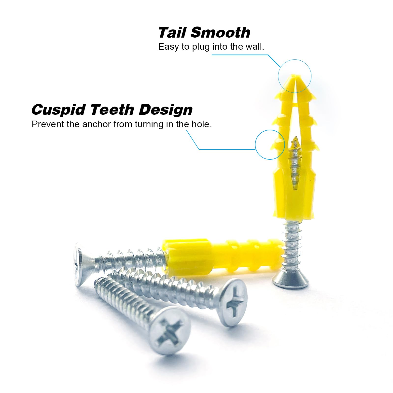 Snapklik.com : FASTENER TREE 286PCS Anchors Screws Kit, Plastic Drywall ...