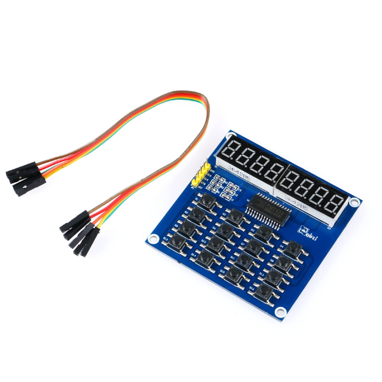 Amazon.com: EC Buying TM1638 Digital Tube Module 3 Wire MCU Controlled 8-bit LED Module 16-Key ...