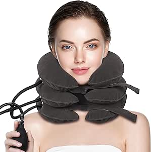 Amazon.com: BLABOK Inflatable Cervical Neck Traction Device Provide ...