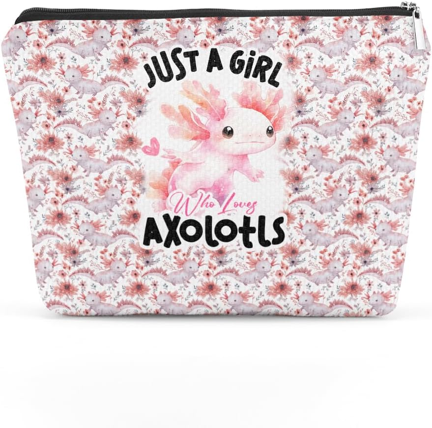 Amazon.com: TBT Axolotl Gifts Funny Makeup Bag Axolotl Cosmetic Bag ...