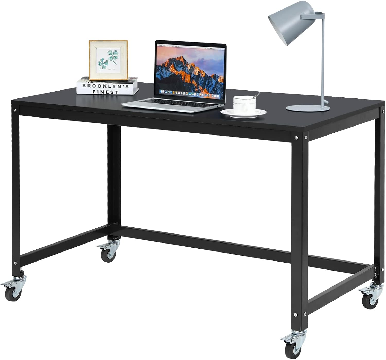 Amazon.com: Tangkula Rolling Computer Desk, Portable Rolling Table ...