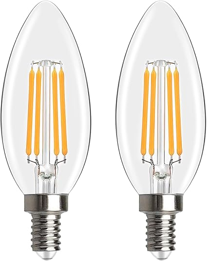 AOOABO TECH E14 Dimmable Led Candle Bulb, 2700K 4W Filament Small ...