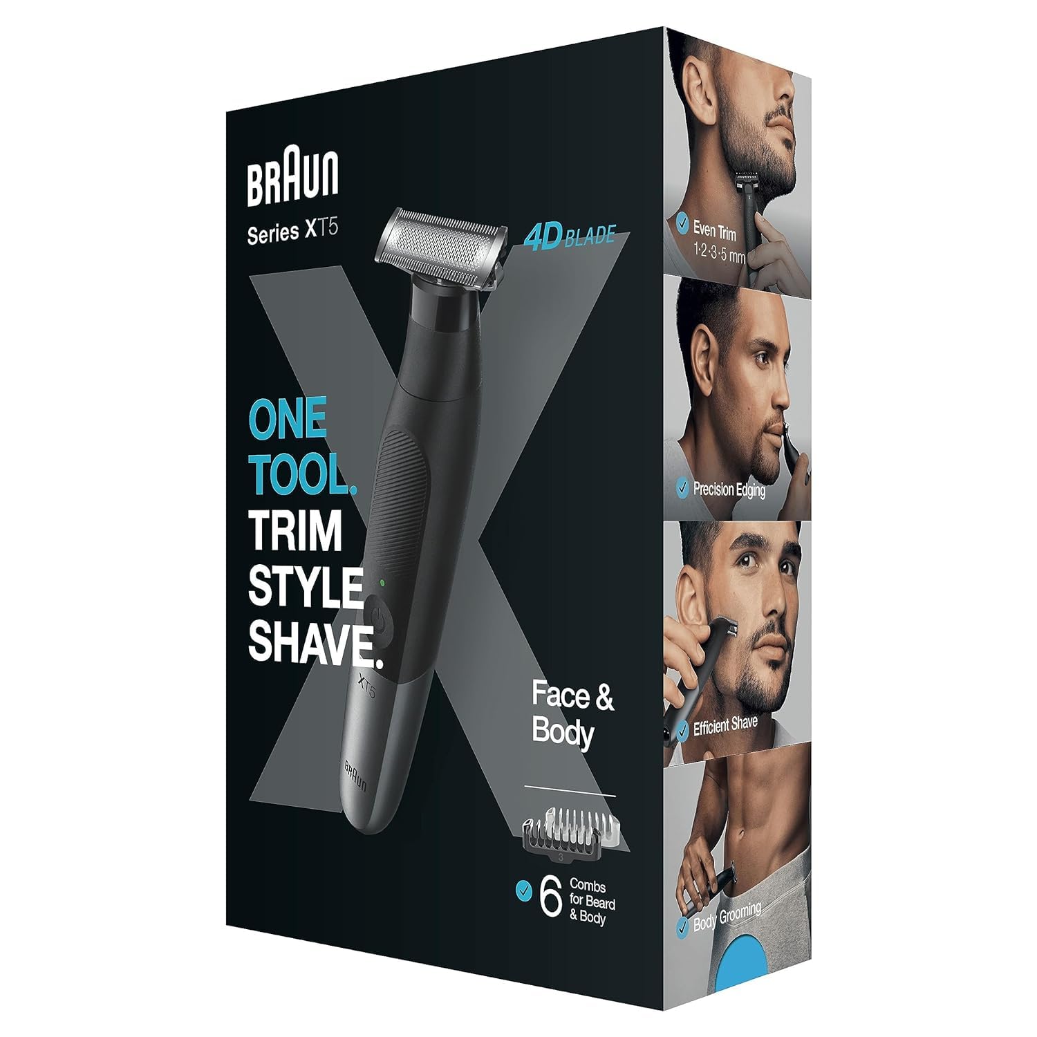 Braun Series X, Hybrid Electric Men's Beard & Body Shaver 4D Blade ...