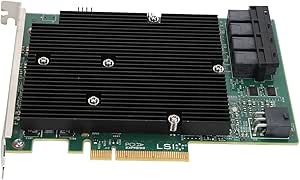 LSI SAS 9300-16I HBA Card, 12Gbs SAS Controller HBA Card with 16 SATA SAS Port, SATA + SAS HBA ...