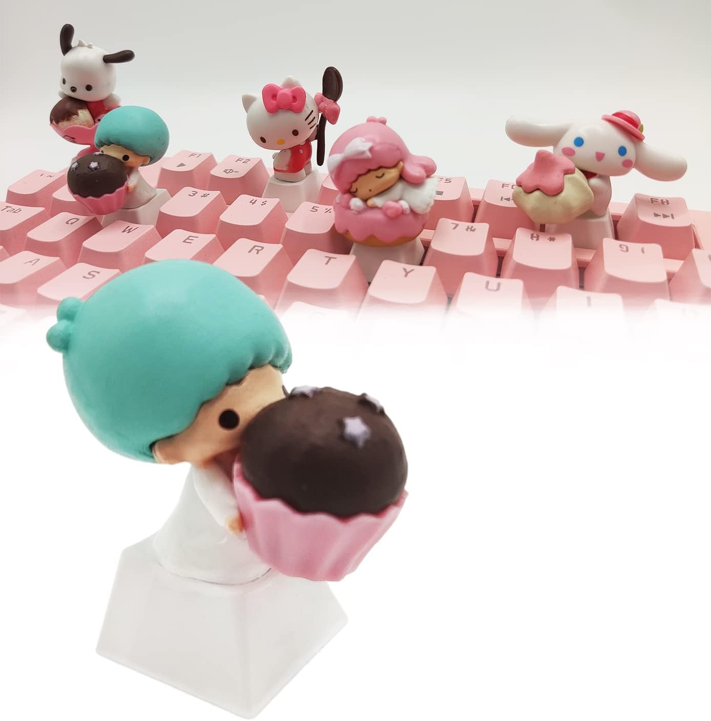 Amazon.com: POPKEEY Kirby Keycaps Japanese Anime Pink Key Caps ...