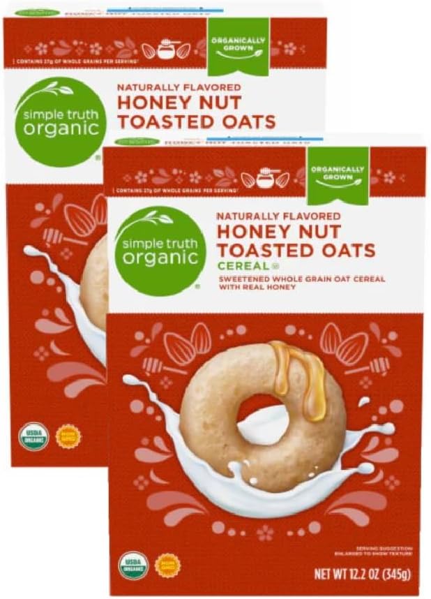 Amazon.com: Simple Truth Organic Honey Nut Toasted Oats Cereal, 12.2 oz ...