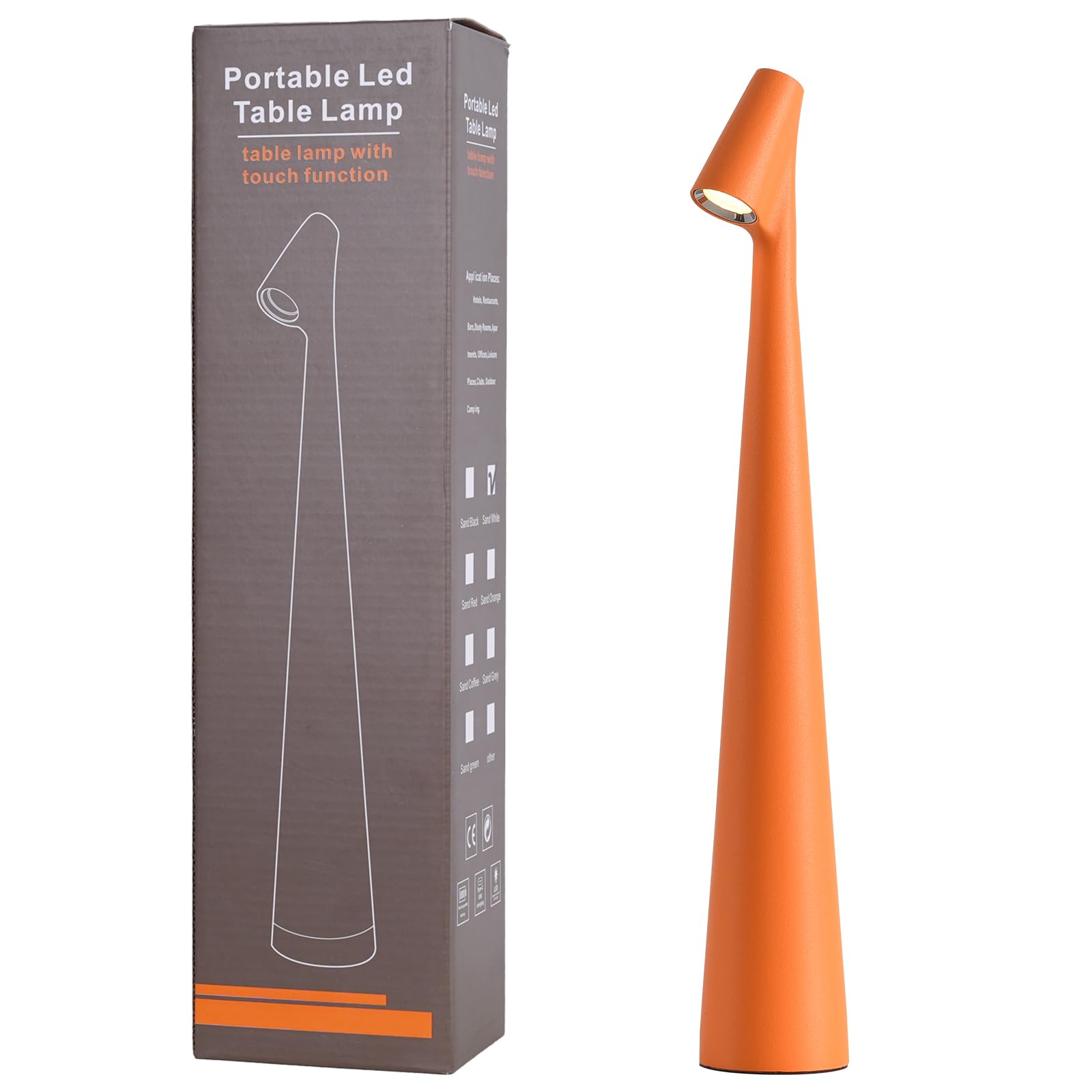 Hebangya LED Cordless Table Lamp, Modern Portable Desk Lamp ...