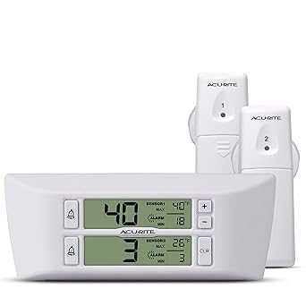 Amazon.com: AcuRite Digital Wireless Fridge and Freezer Thermometer ...