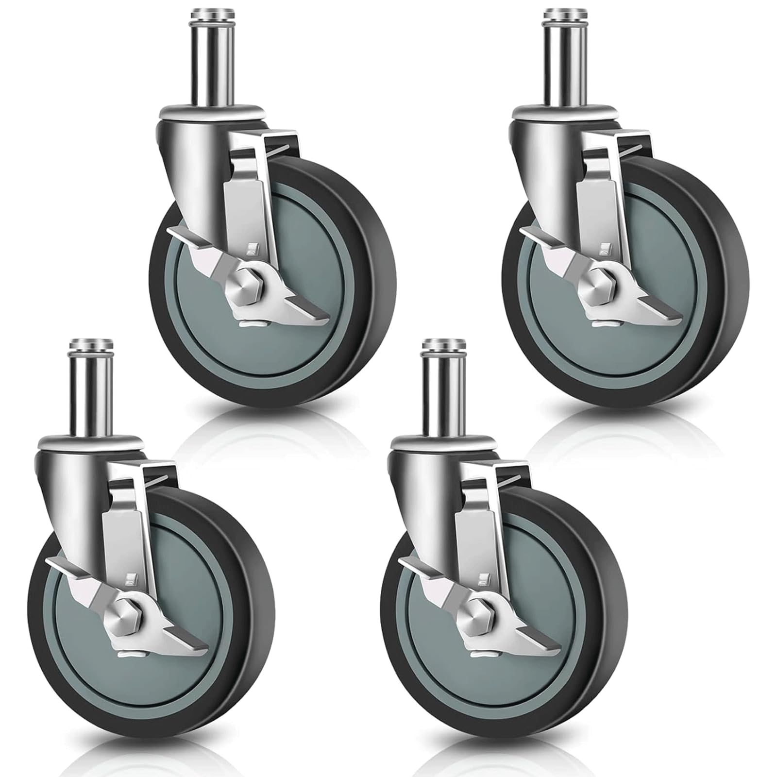 Snapklik.com : Besitu 4 Inches Casters For Wire Shelving Racks, Heavy ...