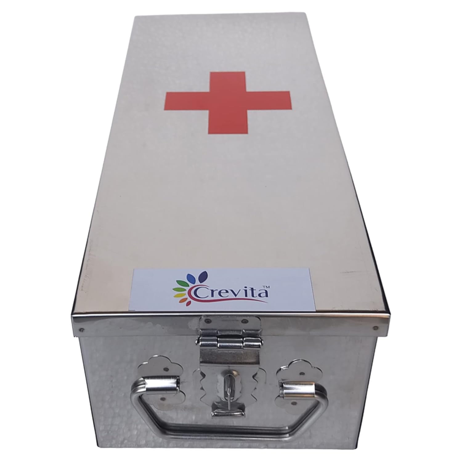 Crevita Stainless Steel Rectangular (Empty) Medicines Storage/First Aid ...