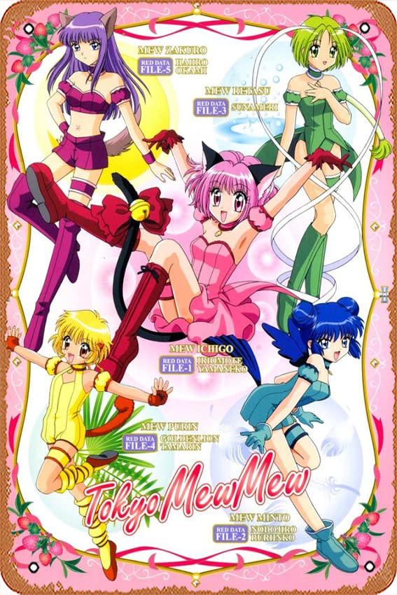 Amazon.com : Tokyo Mew Mew Poster 2 8 x 12 Inches - Retro Vintage Metal ...