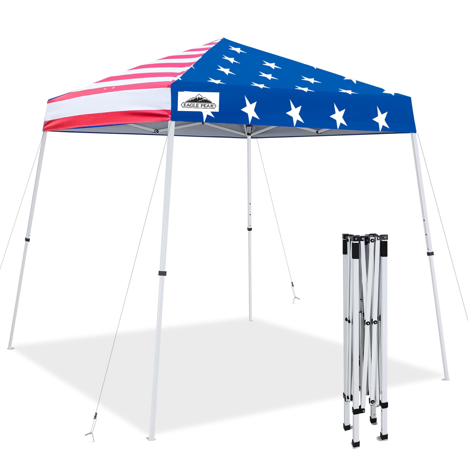 Amazon.com : EAGLE PEAK 8x8 Slant Leg Pop-up Canopy Tent Easy One ...