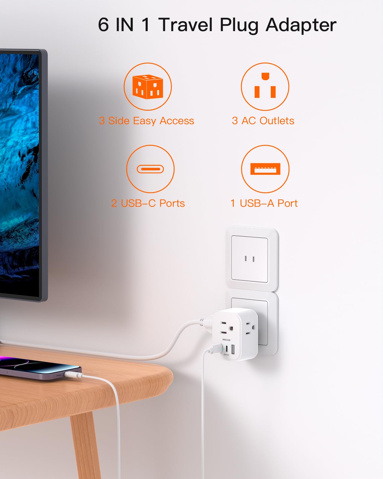 Snapklik.com : 2 Pack US To Japan Plug Adapter, Type A Travel Power