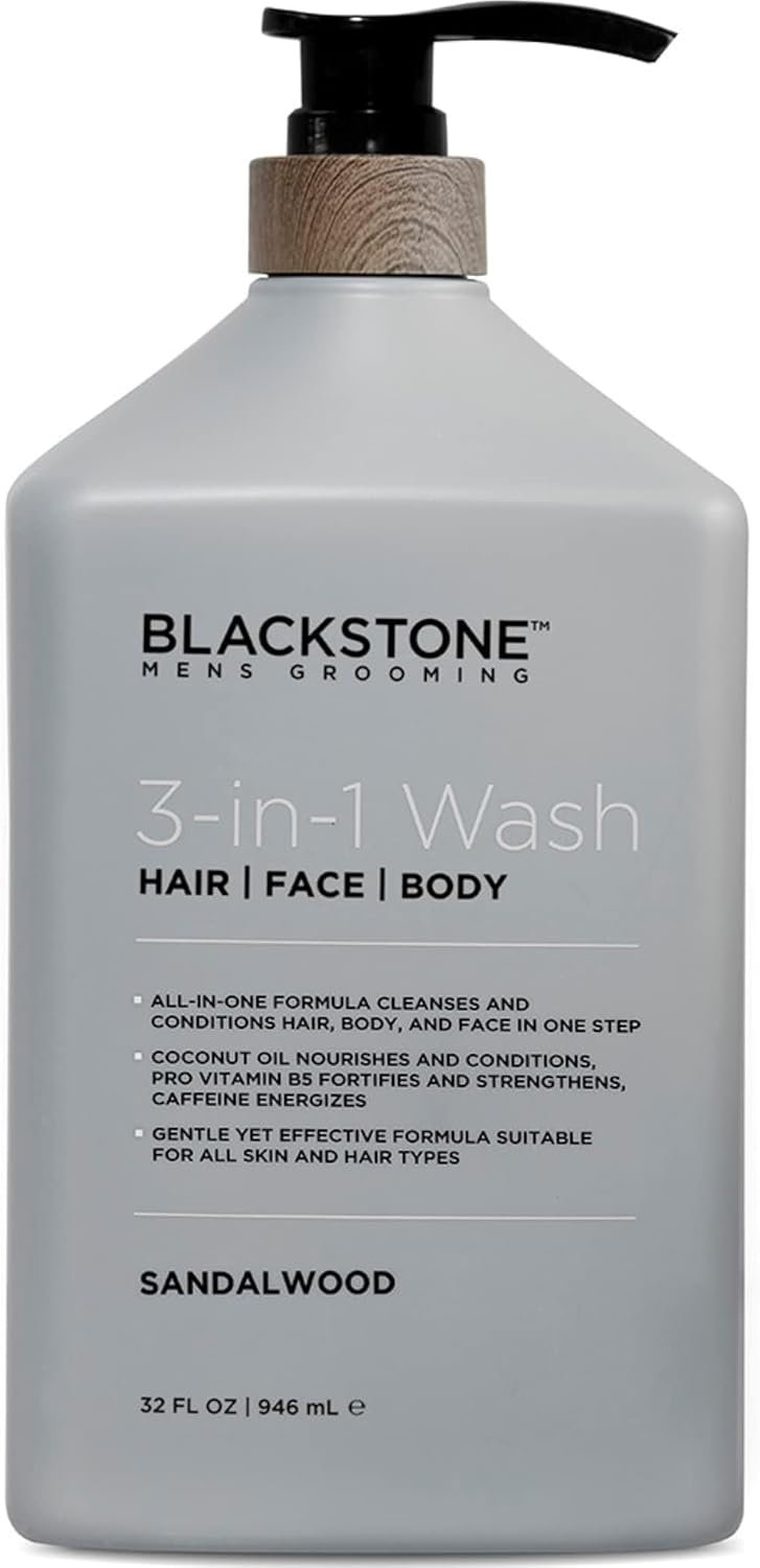 Blackstone 3-in-1 Wash for Men | Cleanse & Condition Hair, Body, & Face ...