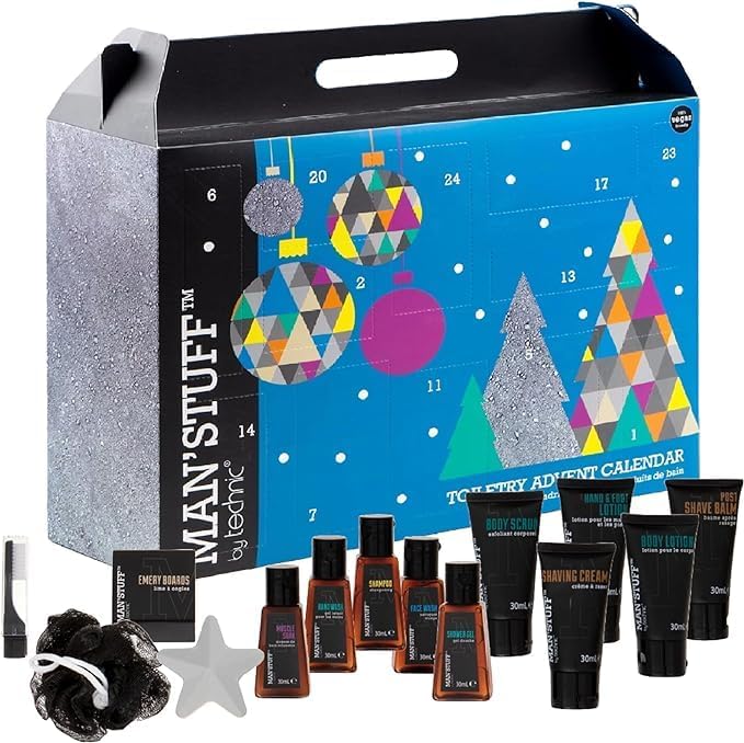 Man'Stuff Mens Advent Calendar 2023-24 Day Grooming & Toiletries Mens ...