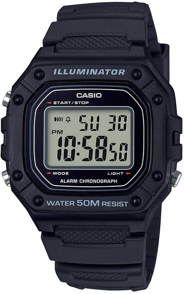 CASIO ILLUMINATOR DIGITAL LED LIGHT W218H-1A : Amazon.com.au: Clothing ...