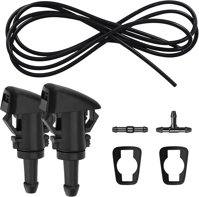 Windshield Washer Nozzles Kit, Washer Jet and 2 Meter Fluid Hose with ...