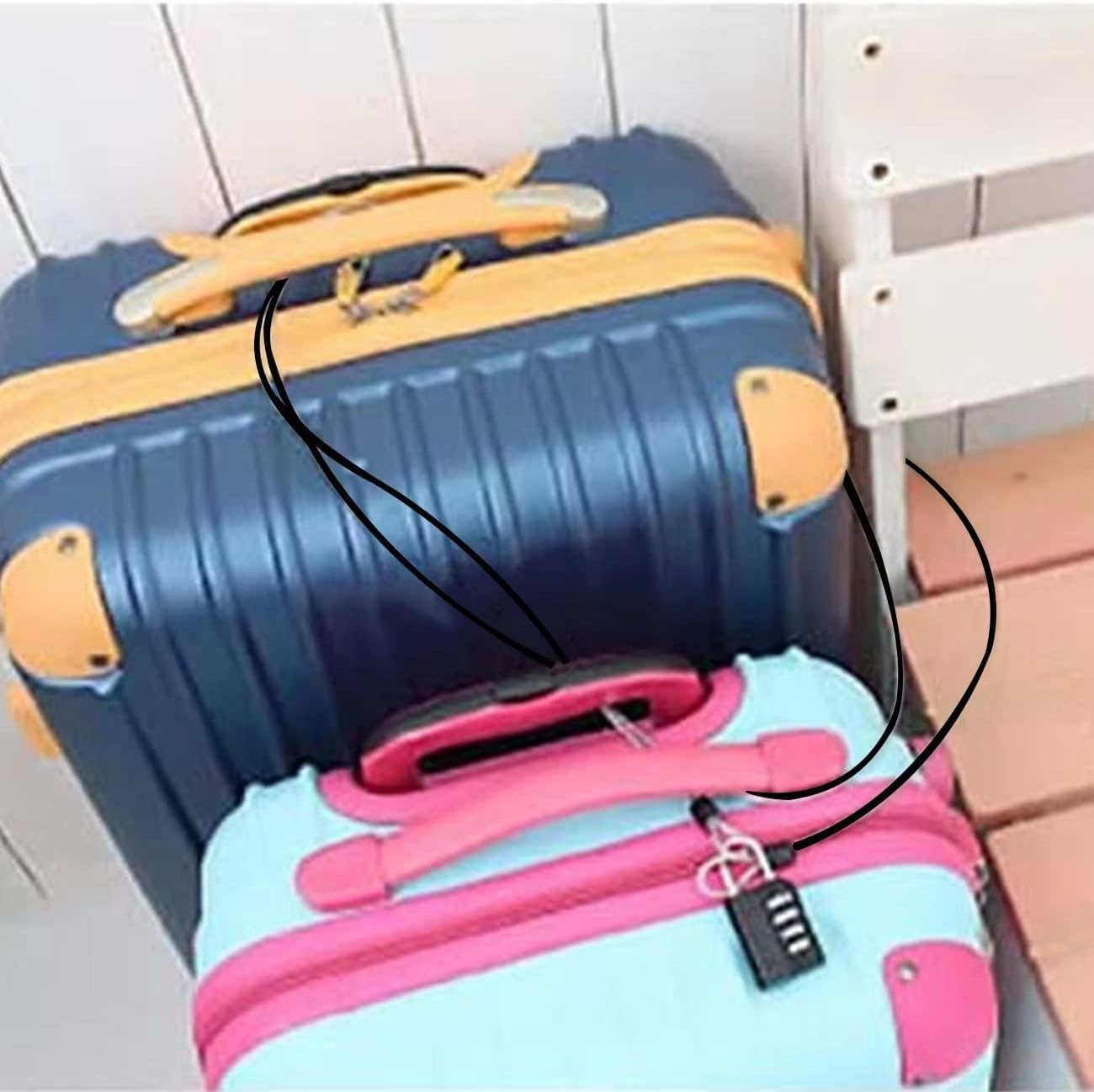 Snapklik.com : Stainless Steel Cable Lock, 6.5ft Outdoor Travel ...