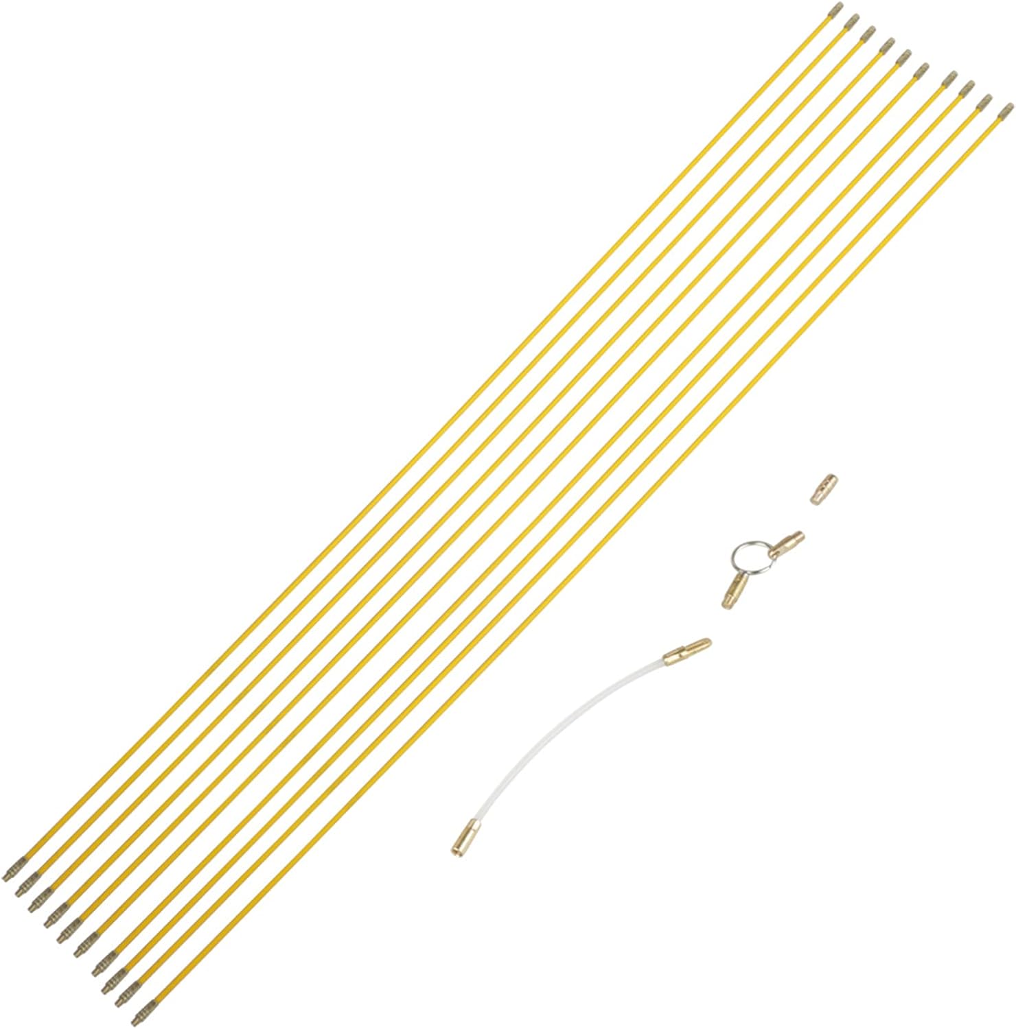 10pcs Fiberglass Cable Running Kit Electrical Wire Cable Glow Rods Wire ...