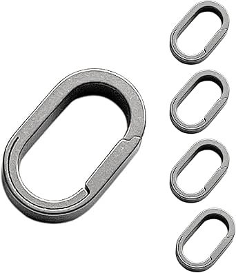 Amazon.com: LULAOLIU Titanium Edc Belt Key Hero Clip Chain Ring Heavy ...
