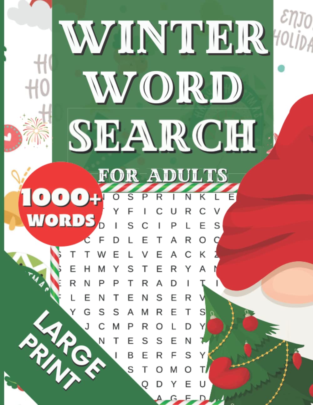 Winter Word Search For Adults: Large Print Winter and Christmas Word ...