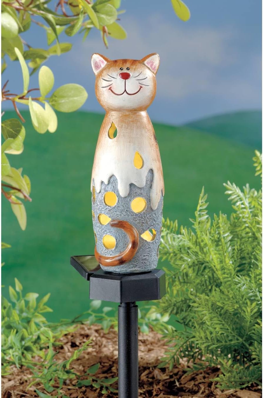 Amazon.com: SAGEFINDS Cat Solar Stake | Decorative Outdoor LED Light ...