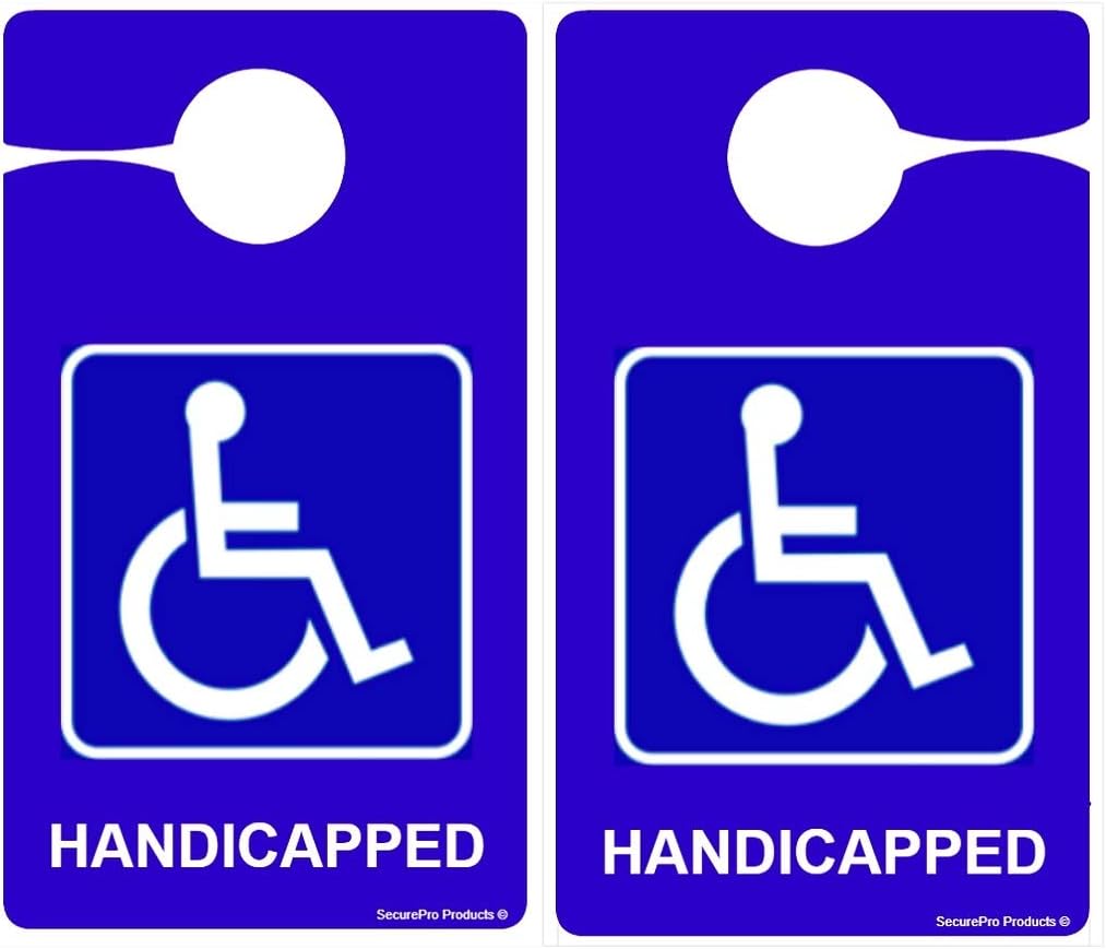 Handicapped/Disabled Door or Rear View Mirror) Hang Tag for Rear View ...