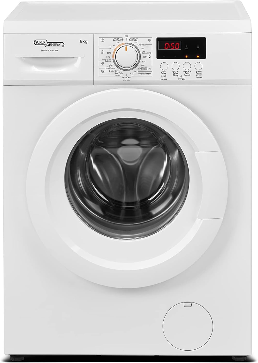 Super General SGW6200NLED 6Kg Front Load Washing Machine New Edition ...