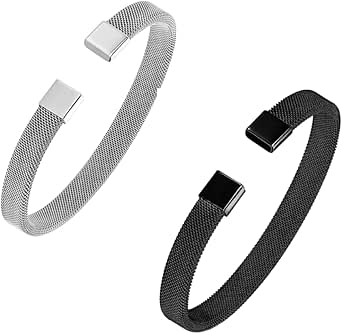 Amazon.com: Mystigrey Men Jordan Stainless Steel Adjustable Cuff Open ...
