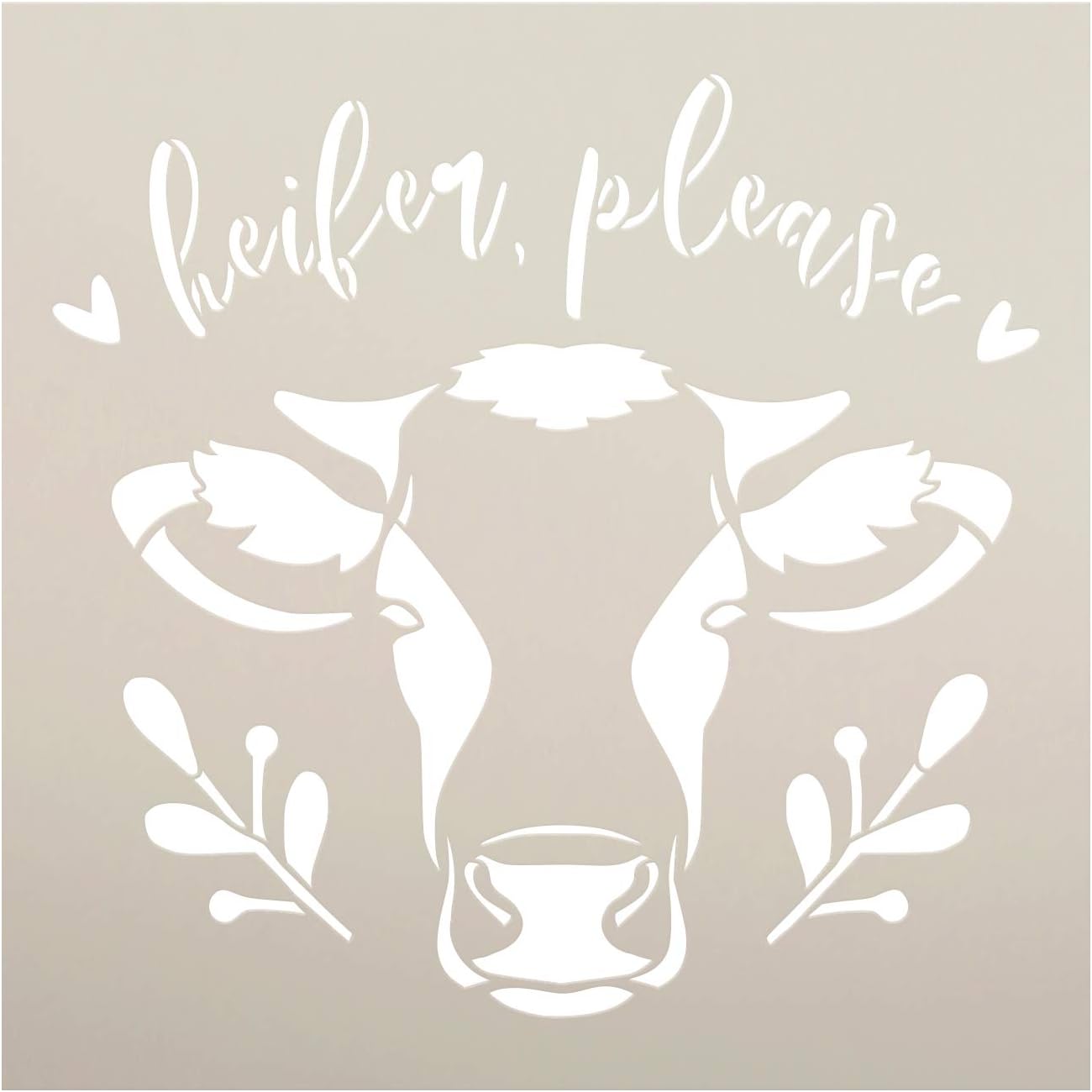 Amazon.com: Heifer Please Stencil by StudioR12 | DIY Cow Country ...