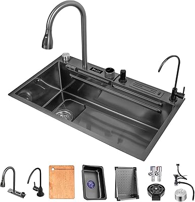 Modern Smart kitchen sink 304 Stainless Steel Single Bowl Kitchen Sinks ...