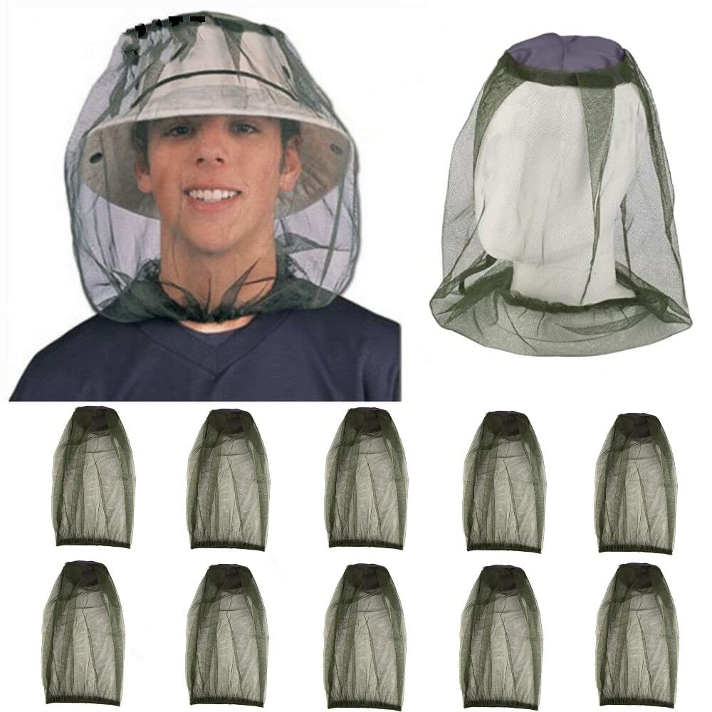 10 Packs of Mosquito Insect Head Net Mesh for Protector from Fly Bee ...