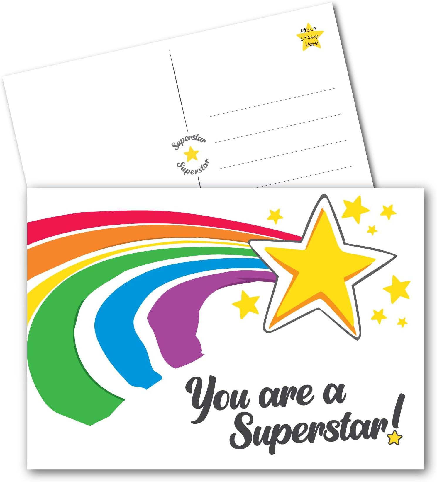 You Are A Superstar Postcards 4x6, A6 (x50 Pack) for Kids and Adults ...
