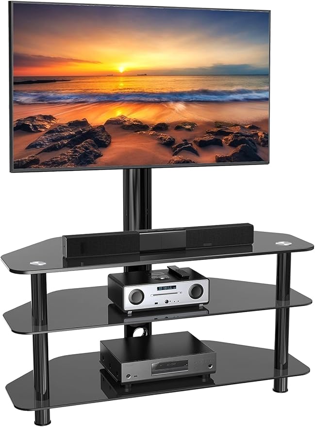 Amazon.com: PERLESMITH Swivel Floor TV Stand/Base for 32-75 Inch TVs ...