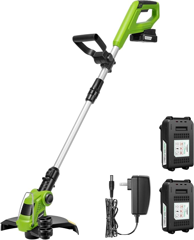 Amazon.com : VIVOSUN 12” Cordless String Trimmer and Edger, 20V 2.0Ah ...